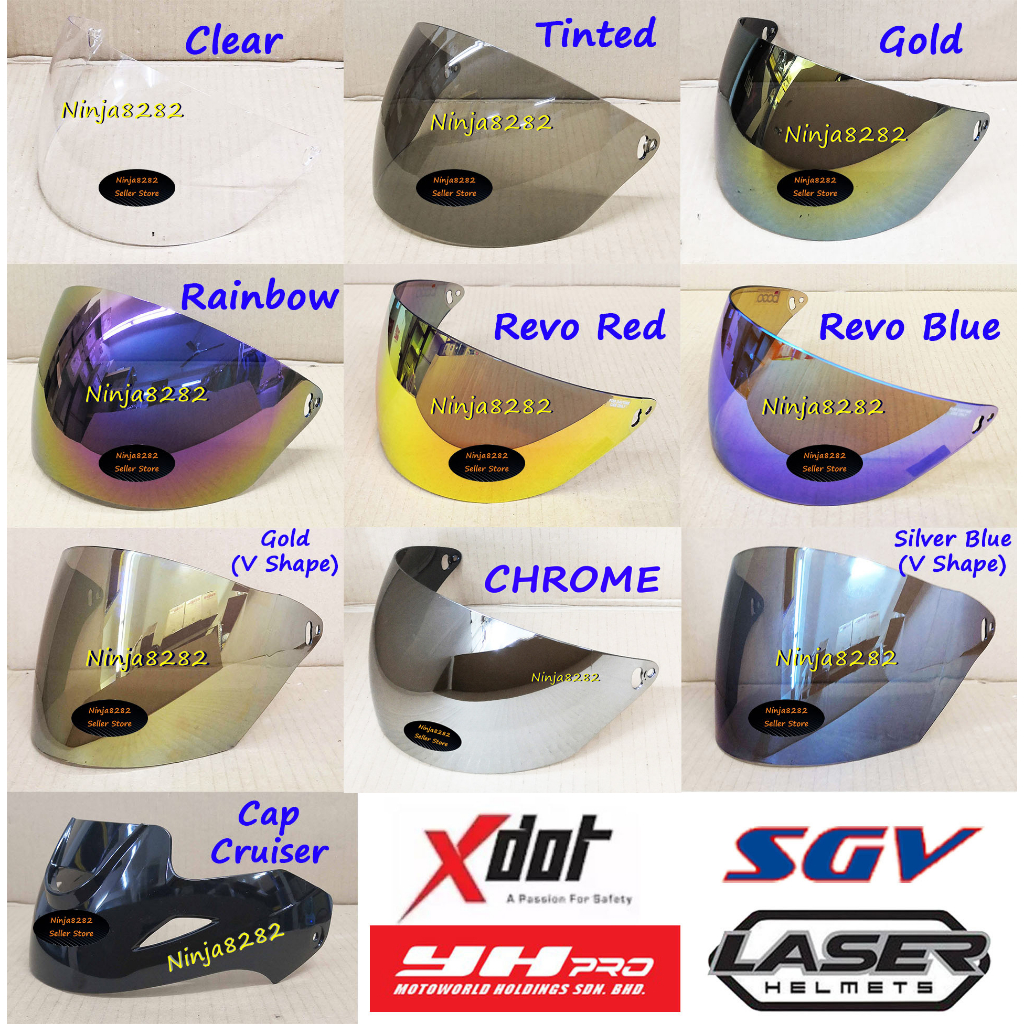 HELMET XDOT G118 VISOR / CAP ( AEIOU / YOLO / WONDER ) Suitable : SGV ...