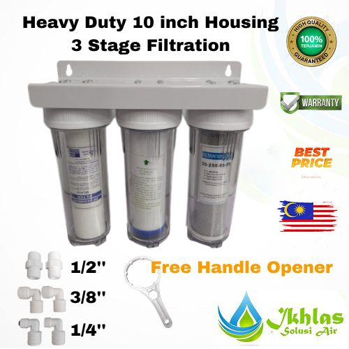 Heavy Duty 10" 3 Stage PRE FILTER All Model (Coway,Elken,Cuckoo ,SK ...