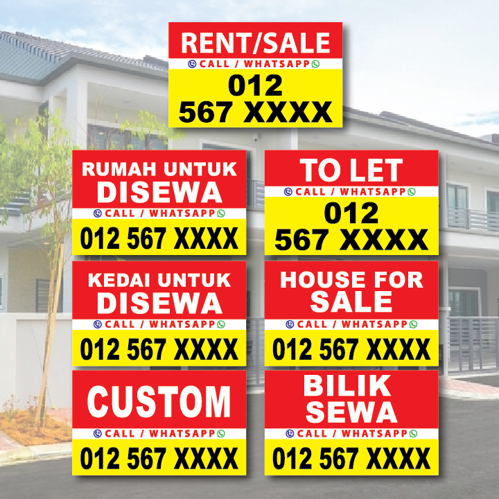 Banner Printing ( RUMAH UNTUK SEWA/BELI ), (HOUSE FOR SALE), (SEWA ...