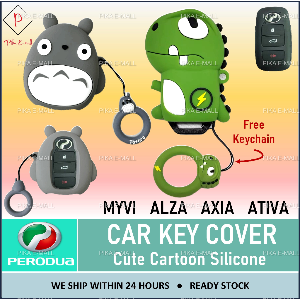 NEW Perodua Myvi Ativa Axia Alza Key Cover Holder Case Cute Cartoon ...