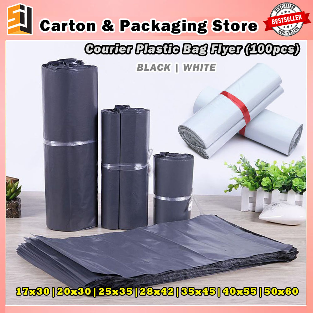 100pcs Courier Flyer Plastic Bag Pocket / Poslaju Mailing Bag / Beg ...