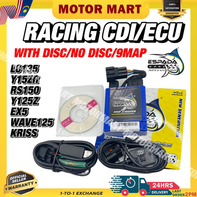 ECU CDI RACING ADJUSTABLE YAMAHA Y15ZR V1 V2 LC135 Y125 Y125Z Y125ZR S1 ...