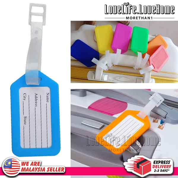 MORETHAN1 Silicone Luggage Tag Baggage Handbag School Bag Suitcase ...
