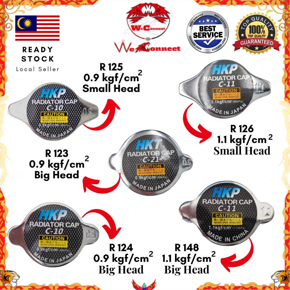 WeConnect HKP HKT Radiator Cap R123(0.9) R124(0.9) R125(0.9) R126(1.1) R148(1.1) High ...