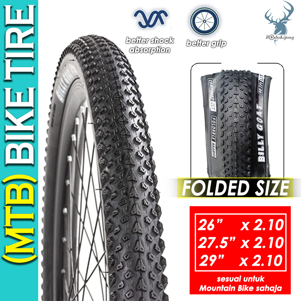 26”/27.5”/29” Tayar Lipat Basikal Mountain Bike Foldable SkinWall Tires ...