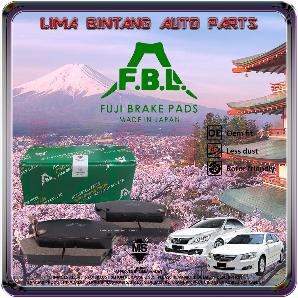 [ FBL CERAMIC ] Toyota Camry ACV40 ACV41 , ACV50 ASV50 Front Brake Pads ...