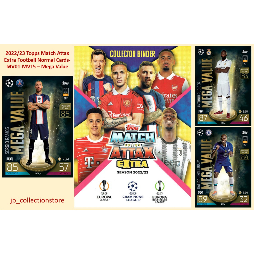 [Mega Value] 2022/23 Topps Match Attax Extra Football Shiny Cards [MV01 ...