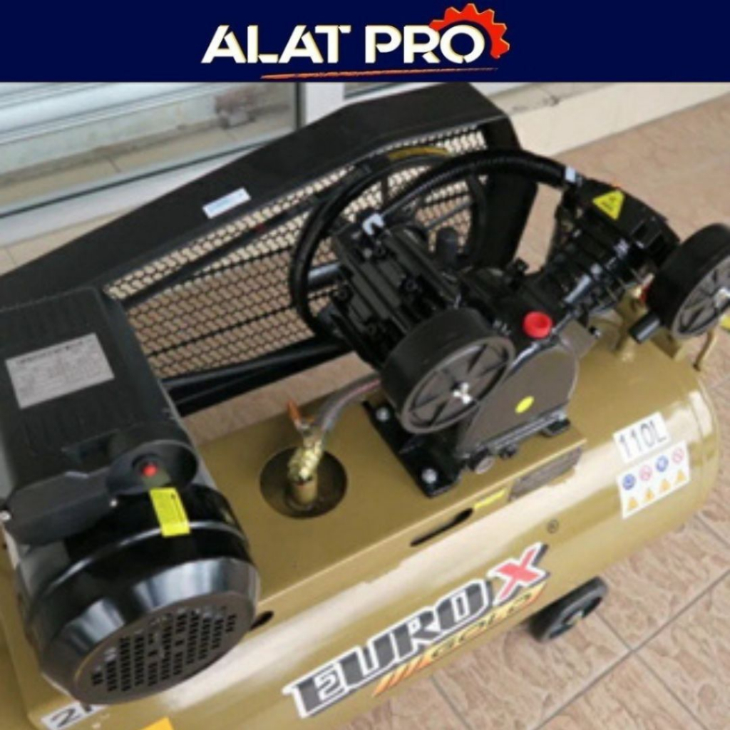 EUROX Gold EAW7110G Pemampat Udara Dipacu Tali Pinggang 2.0HP 110L 8 ...
