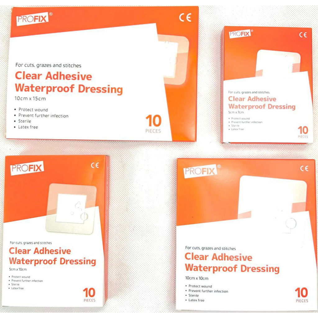 PROFIX Clear Adhesive Waterproof Wound Dressing 10pcs/Box(GA9835520 ...