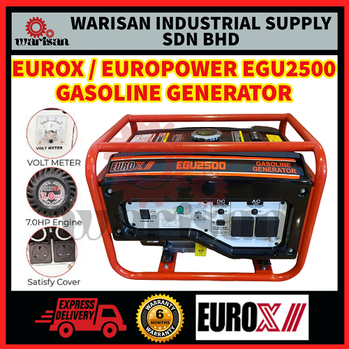 EUROX / EUROPOWER EGU2500 7HP 4-stroke Gasoline Generator / Penjana 2200W 3600RPM | Shopee Malaysia