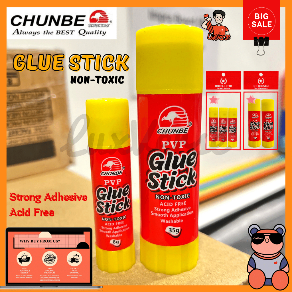Chunbe PVP Glue Stick / Gam Pekat 8G / 35G 🔥ReadyStock🔥 | Shopee Malaysia