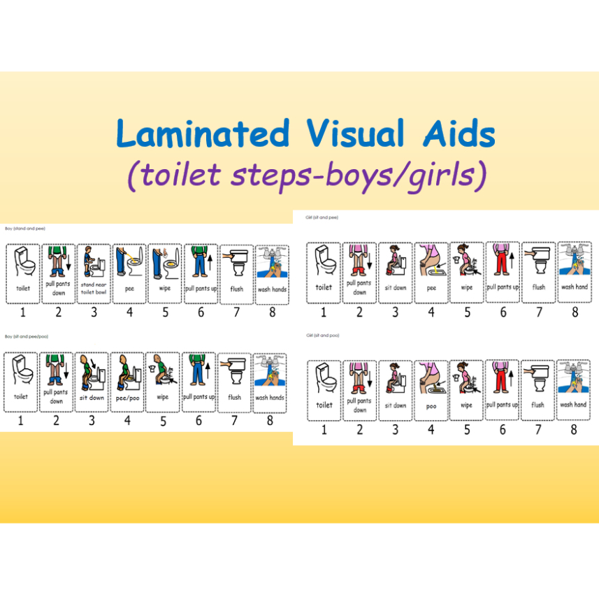 Toilet Steps Visual Aids Laminated Chart | Shopee Malaysia