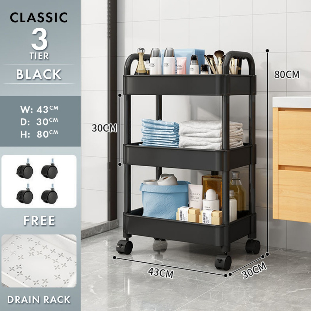 Finsso: Eco Multifunction Trolley Rack / Shelves Home Kitchen Rack Book ...