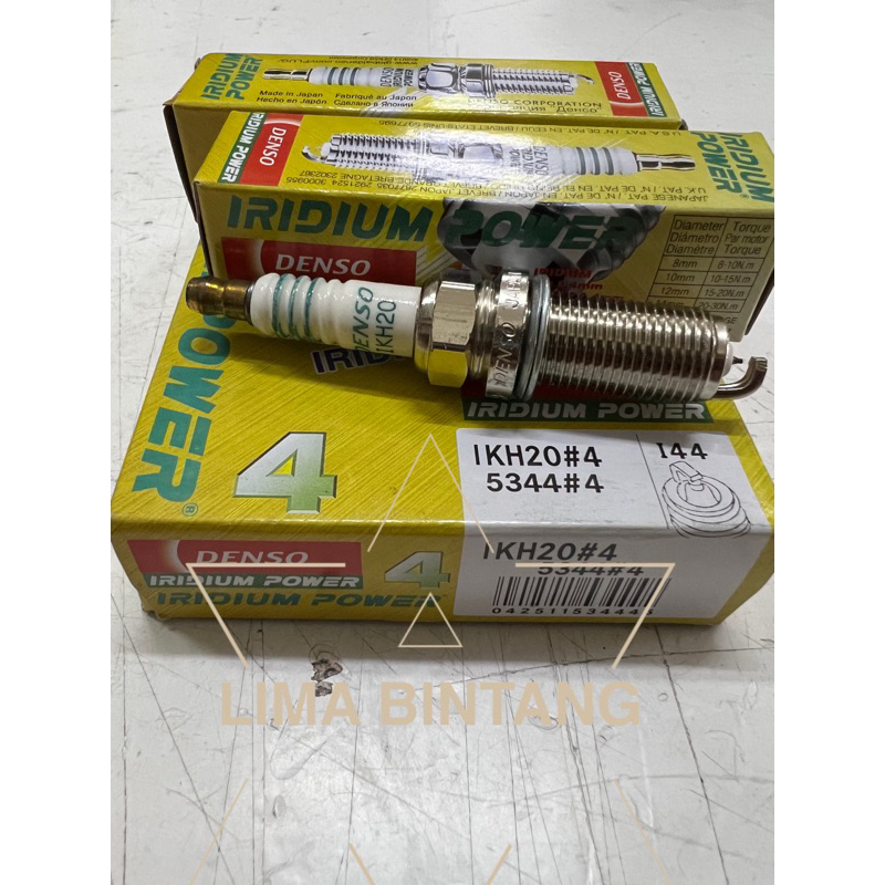 【100% ORIGINAL】DENSO Iridium Power IKH20TT Spark Plug For Honda Civic ...