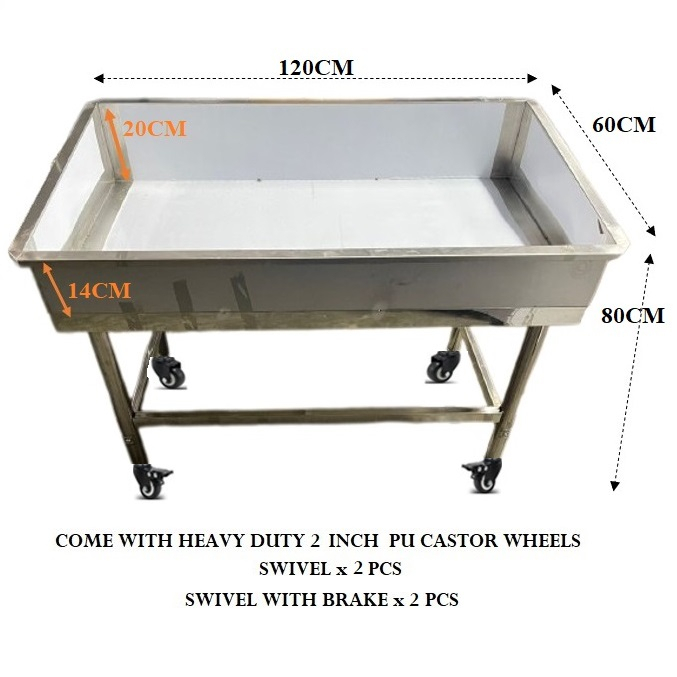 MEJA SEAFOOD DISPLAY IKAN BAKAR/TABLE DISPLAY HASIL LAUT/STAINLESS ...