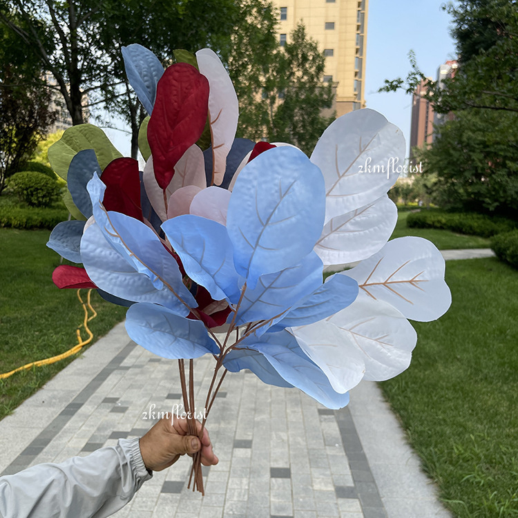 (9 LEAVES) REDBUD LEAVES Artificial Plant Leaves Green Leaf Daun Hiasan ...
