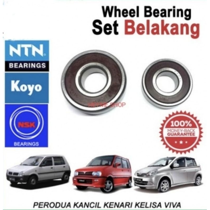 NTN KOYO NSK REAR WHEEL BEARING FOR KANCIL KENARI KELISA VIVA | Shopee ...