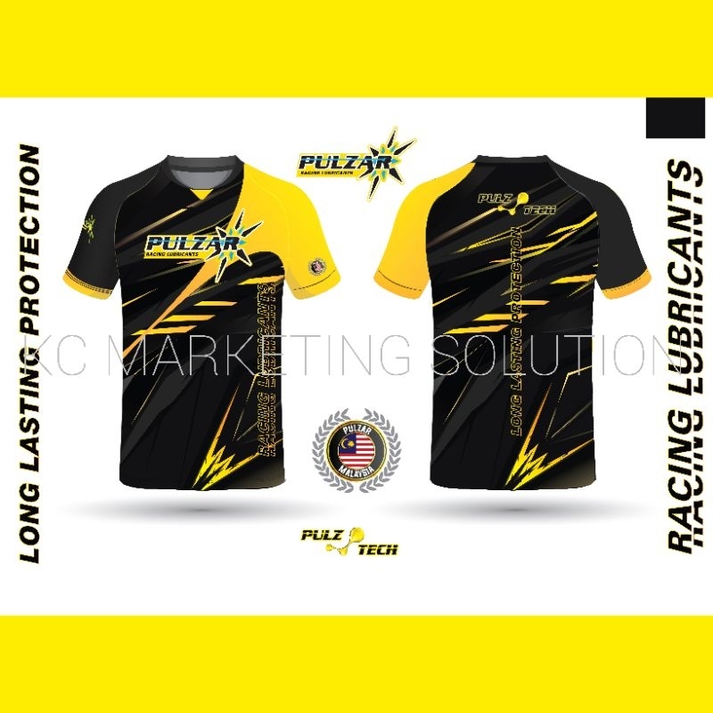 Special Edition PULZAR Malaysia Logo High Quality Yellow Jersey ...