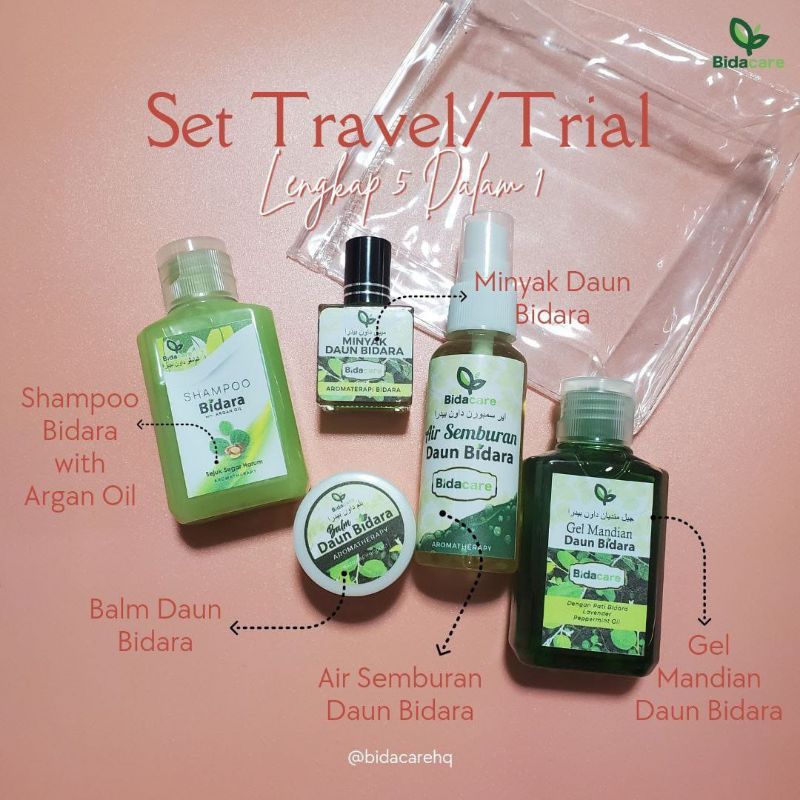 NEW ITEM‼️ SET TRAVEL TRIAL MANDIAN BIDARA (BIDACARE) | Shopee Malaysia