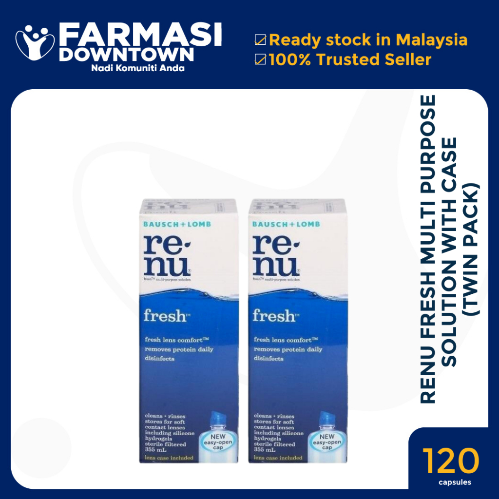 RENU FRESH MULTI PURPOSE SOLUTION 120ML WITH CASE (TWIN PACK) | Shopee ...