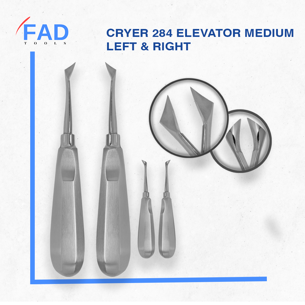 FAD Tools Dental Cryer 284 Elevator Regular Left & Right Dental Root ...