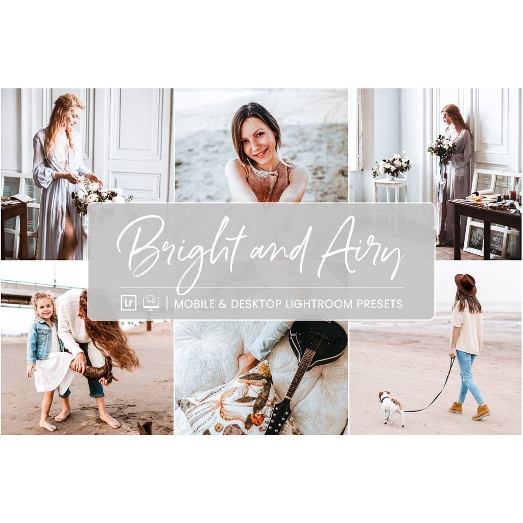 Bright and Airy Lightroom Presets | Desktop + Mobile | Preset | Shopee Malaysia