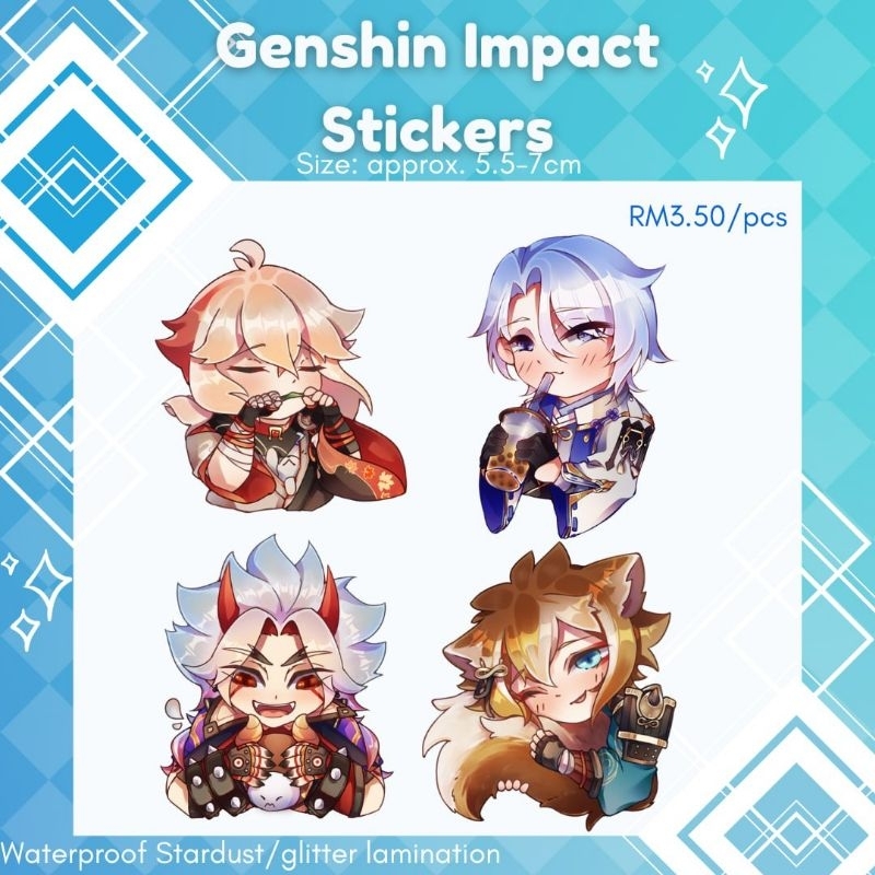 Genshin Impact diecut stickers - Inazuma | Shopee Malaysia