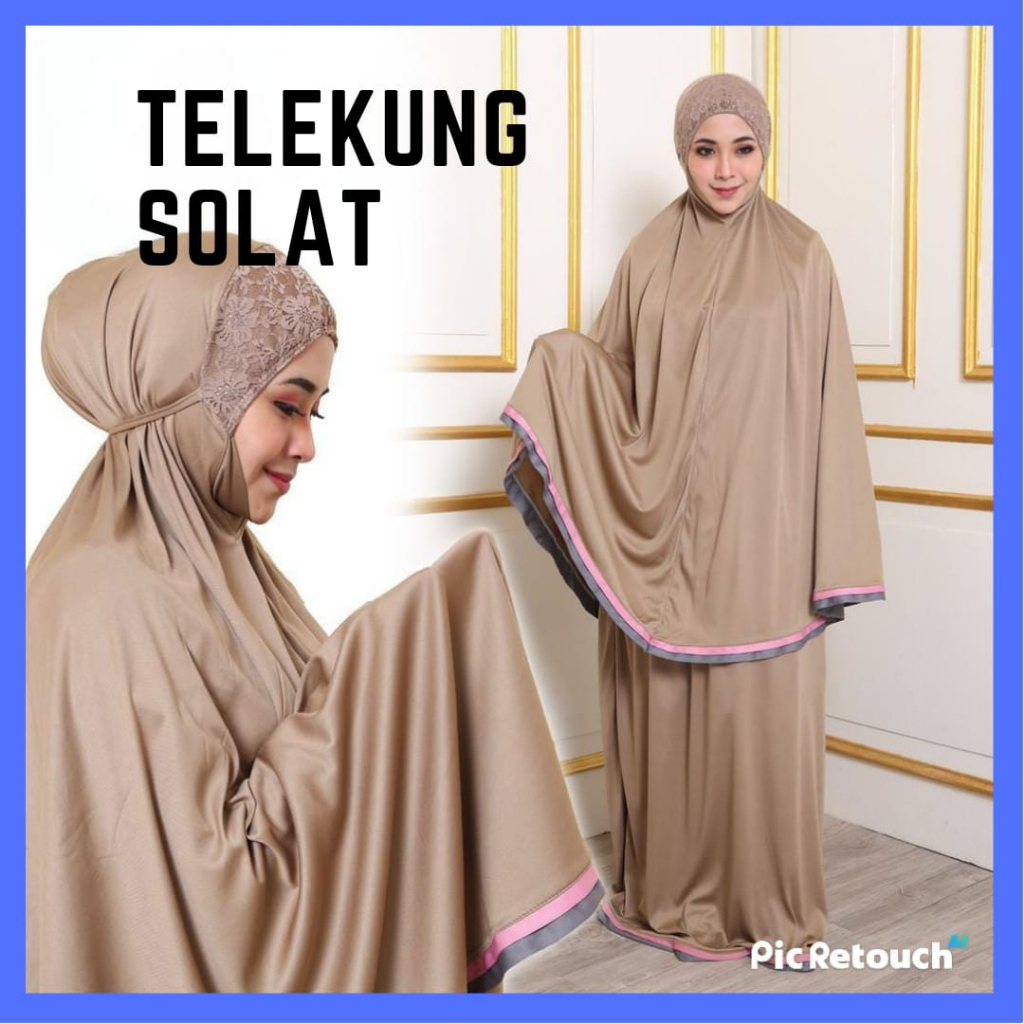 telekung solat lycra kain sembahyang dewasa murah | Shopee Malaysia