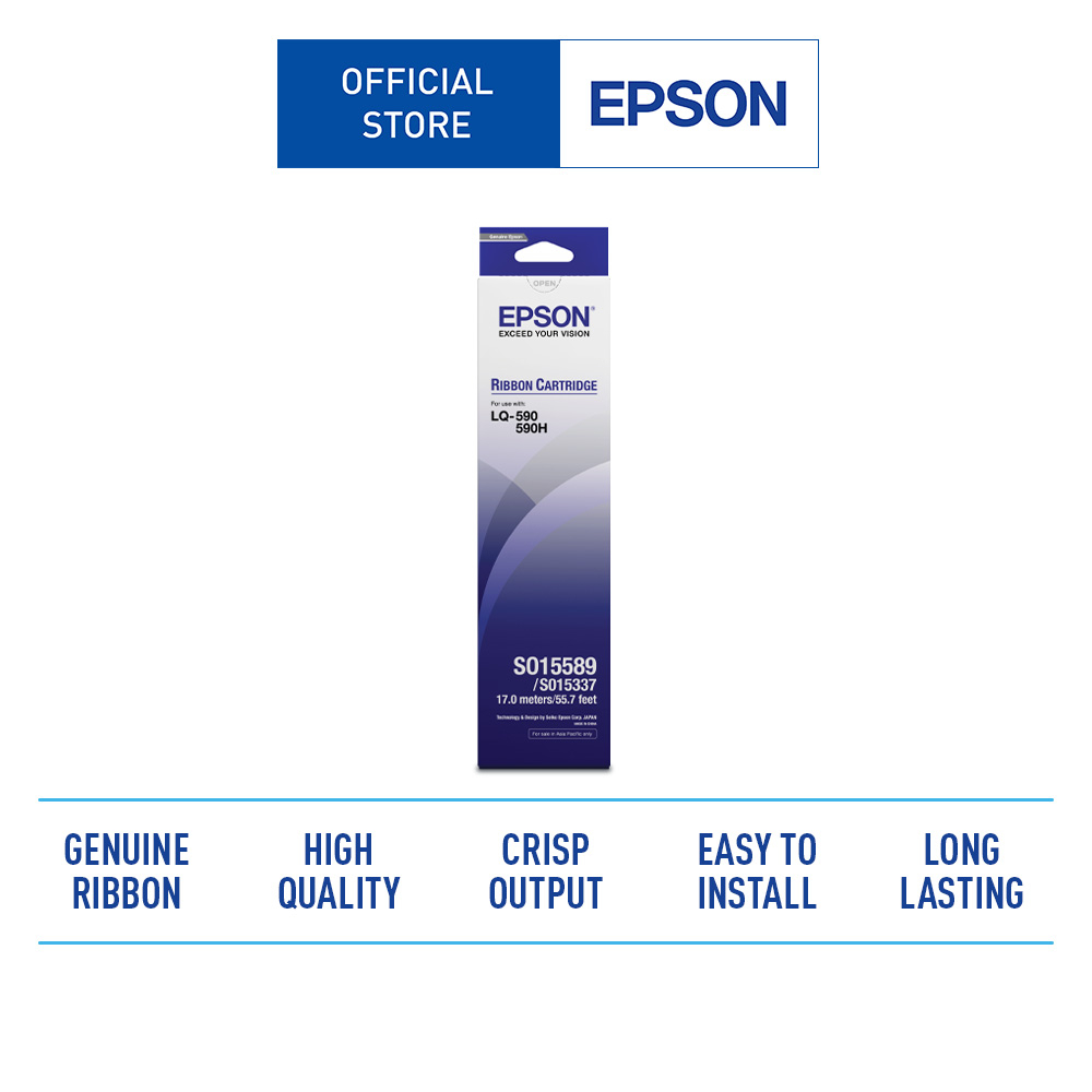 Epson LQ-590/590II/590IIN Ribbon Cartridge (Black) for LQ-590 / LQ ...