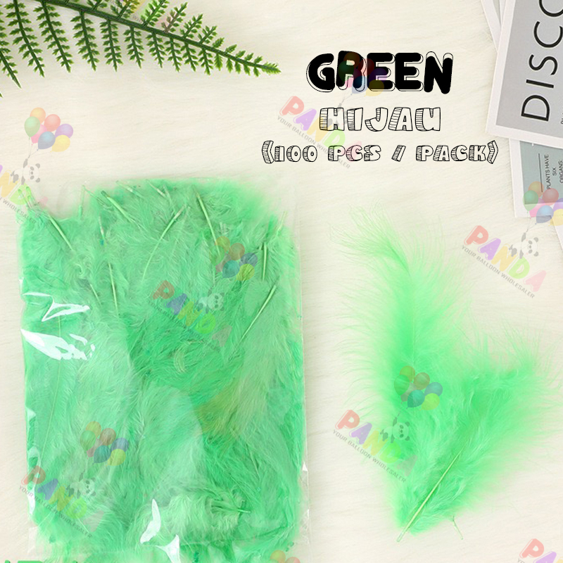 [PANDA] 100pcs Color Feather Bulu for Transparent Clear Bubble Bobo ...