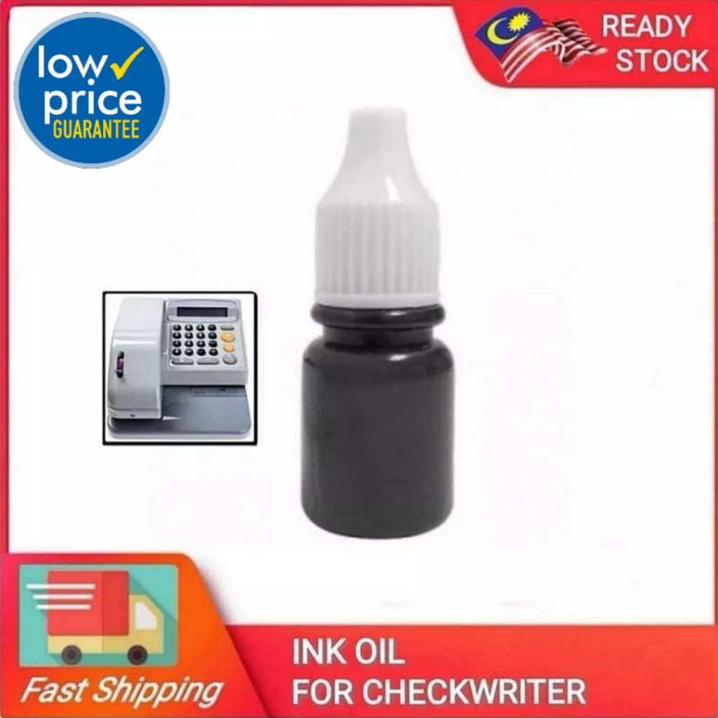Checkwriter Ink Oil / Cheque Writer Ink Refill Oil - Black | Shopee ...