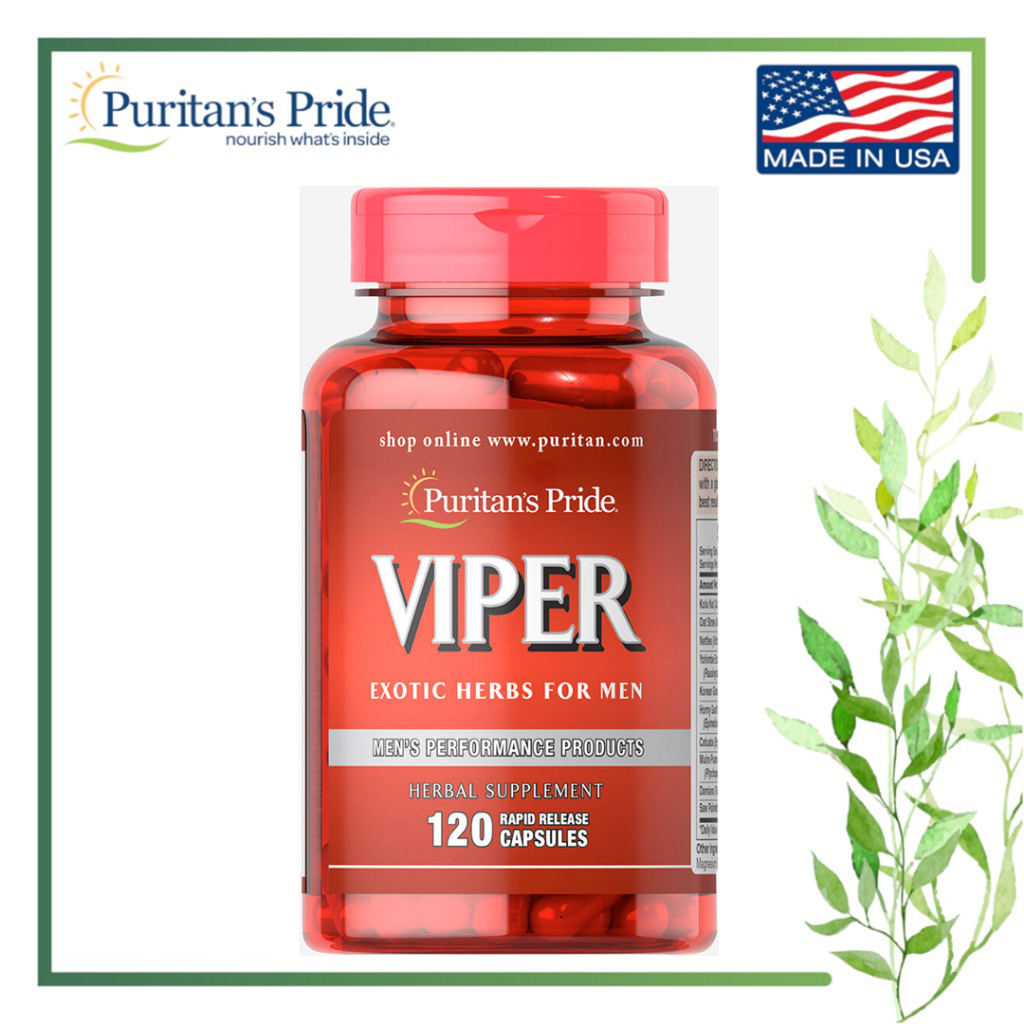 Puritan's Pride Viper, 120 Capsules, Exotic Herbs for Men Puritan Pride ...