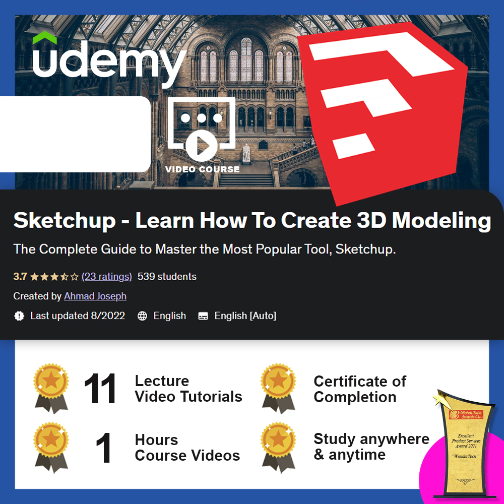[Video Course] Sketchup - Learn How To Create 3D Modeling ( 11 Lectures ...