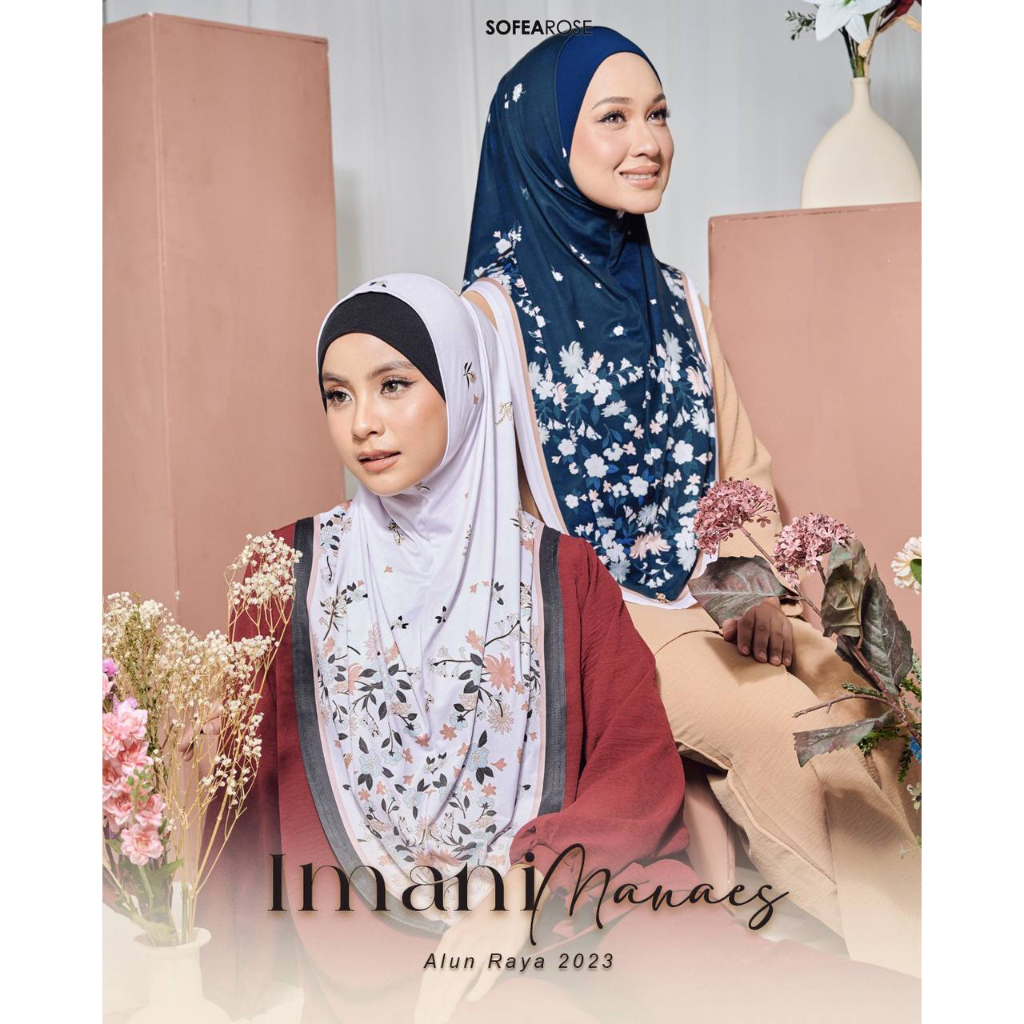 💙 IMANI MANAES INSTANT HIJAB SERIES 💙 Original by SOFEAROSE 💙ITY Lycra + Premium Cotton Lycra ...