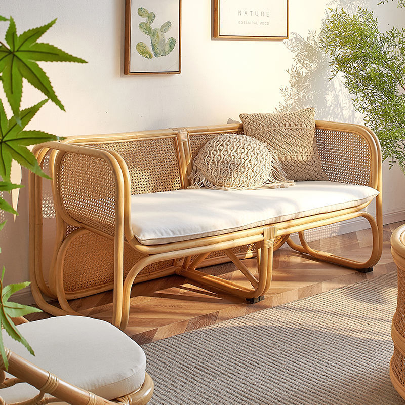 Nordic Rattan Sofa / INS Coffee table Rattan Chair / Homestay Armchair ...
