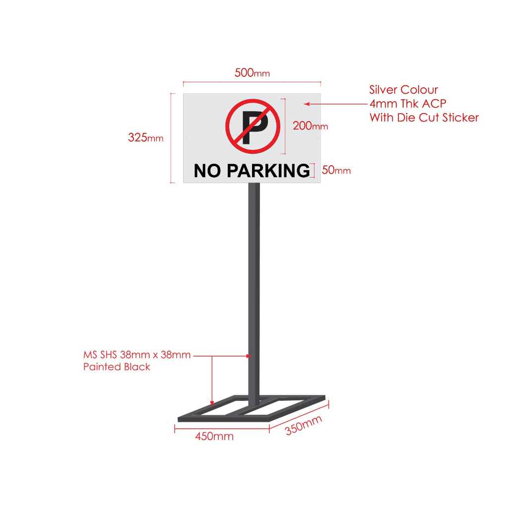 No Parking Stand Sign | Shopee Malaysia