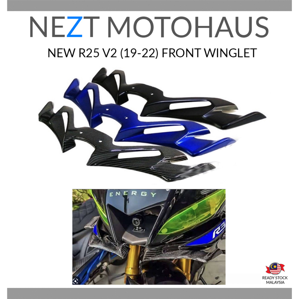 Yamaha R25 V2 Front Winglet 2019-2022 READY STOCK | Shopee Malaysia