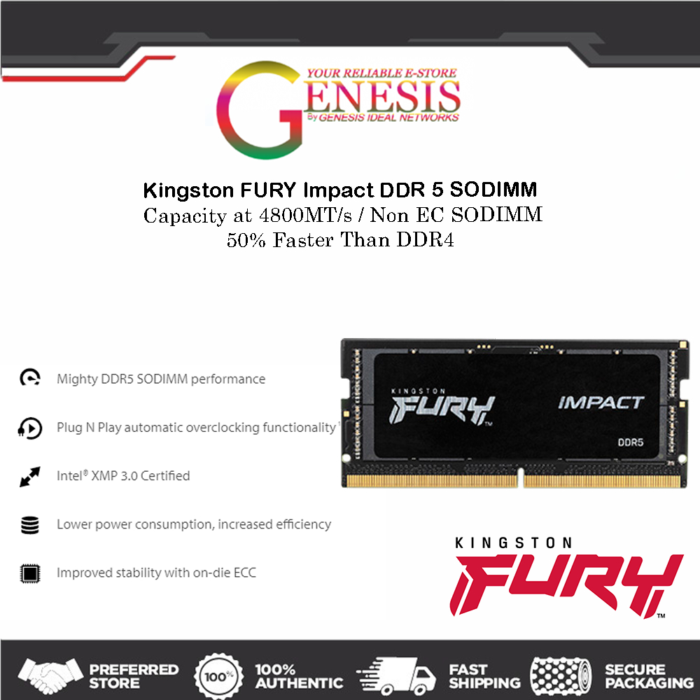 GENESIS [🔱NB PERFORMANCE DDR5 RAM🔱] KINGSTON FURY IMPACT 8GB/16GB/32GB ...