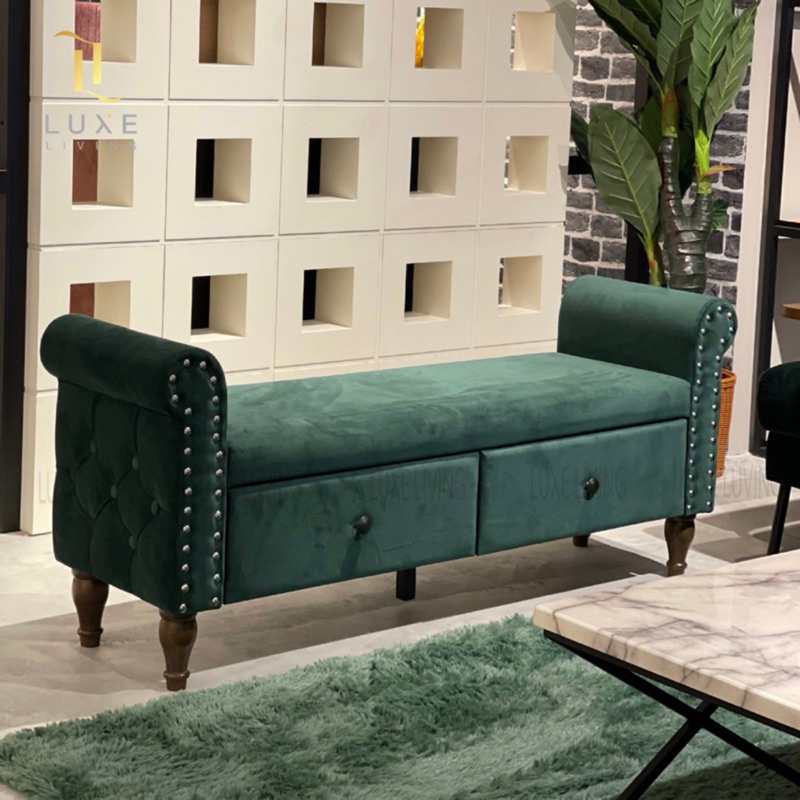 LUXE: Elliott Quality Chesterfield Long Sofa Bench / Bench Chair ...