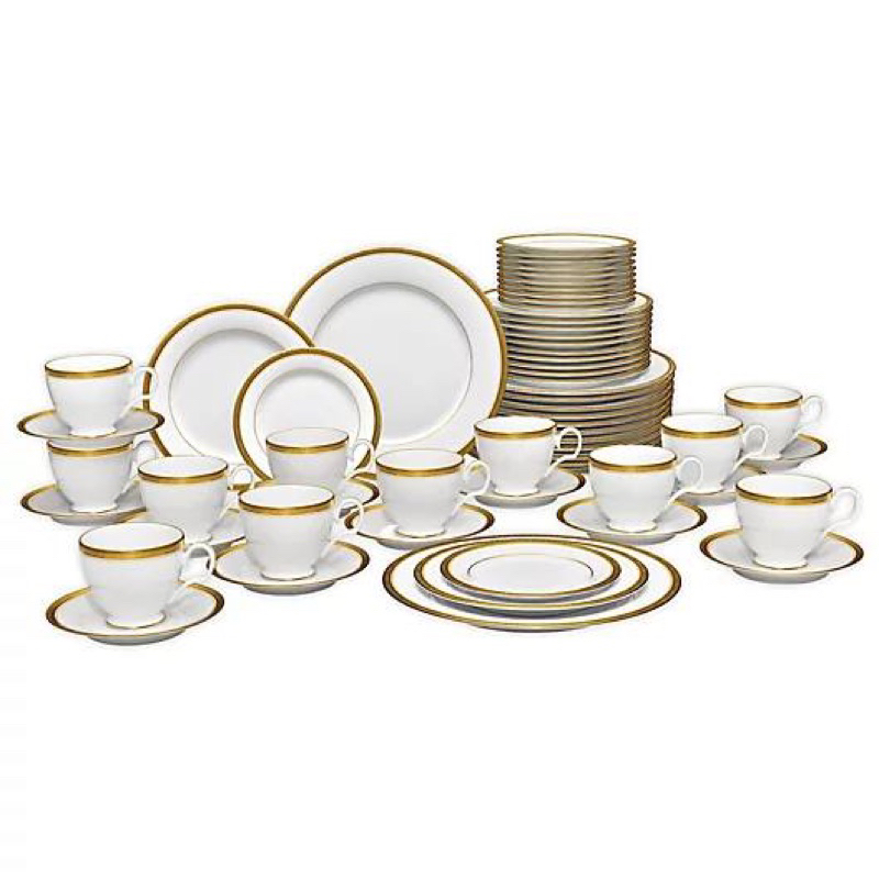Noritake®️ Stavely Gold 60-Piece Dinnerware Set - 12 paxs | Shopee Malaysia