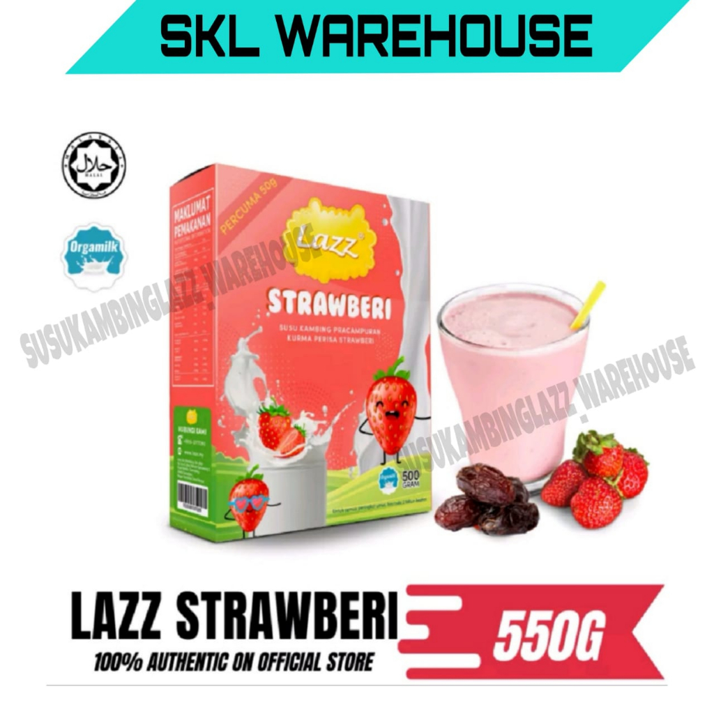 LAZZ Susu Kambing Strawberi PraCampuran Kurma Original 550g | Shopee ...