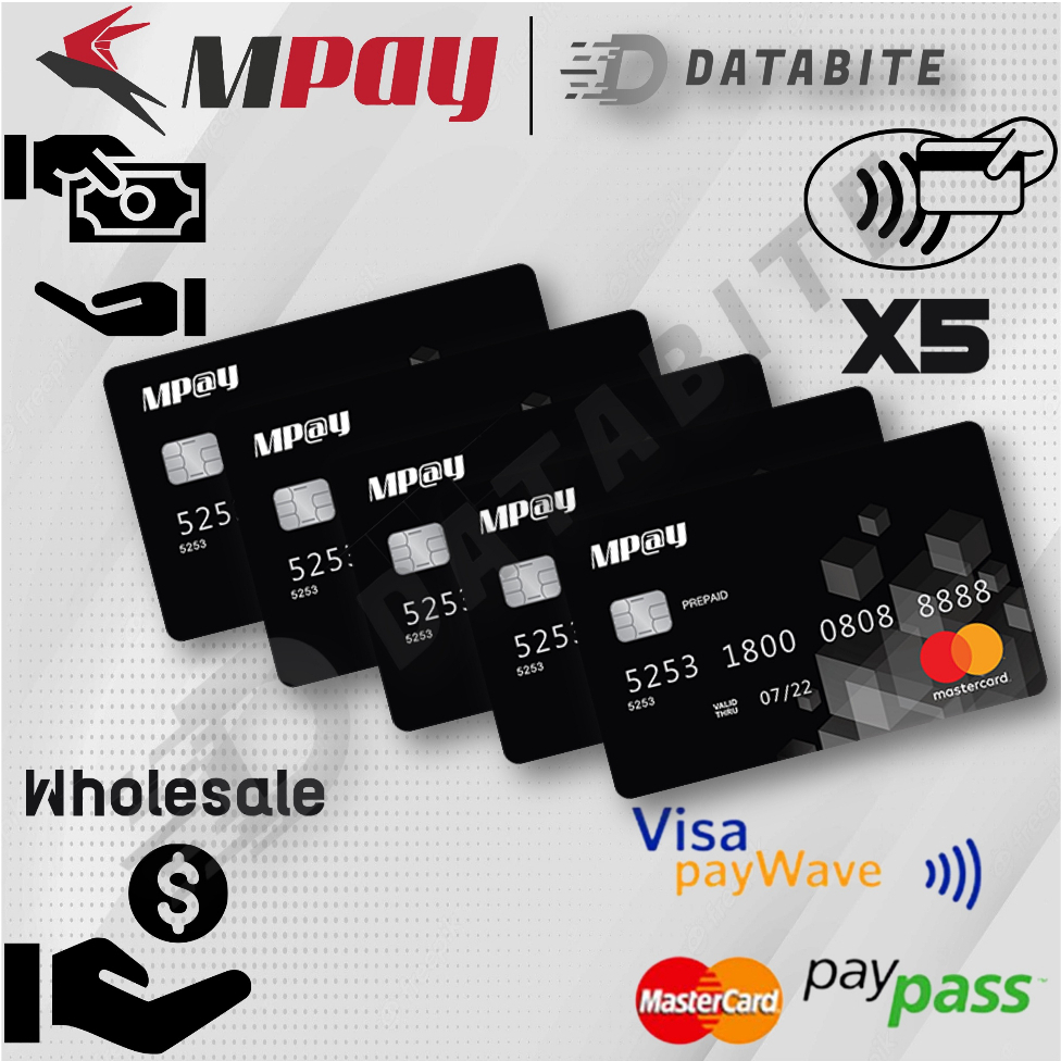 5pcs Wholesale Mpay Prepaid Card Debit Card Contact Master Card Mpay ...