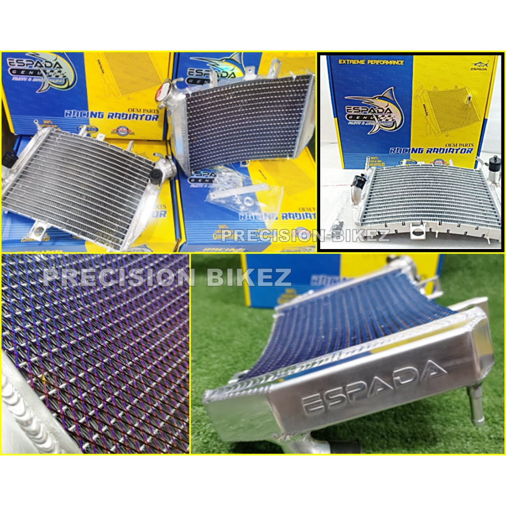 ESPADA Radiator Rainbow CURVE Racing Y15ZR / LC135 / RS150 Stainless ...