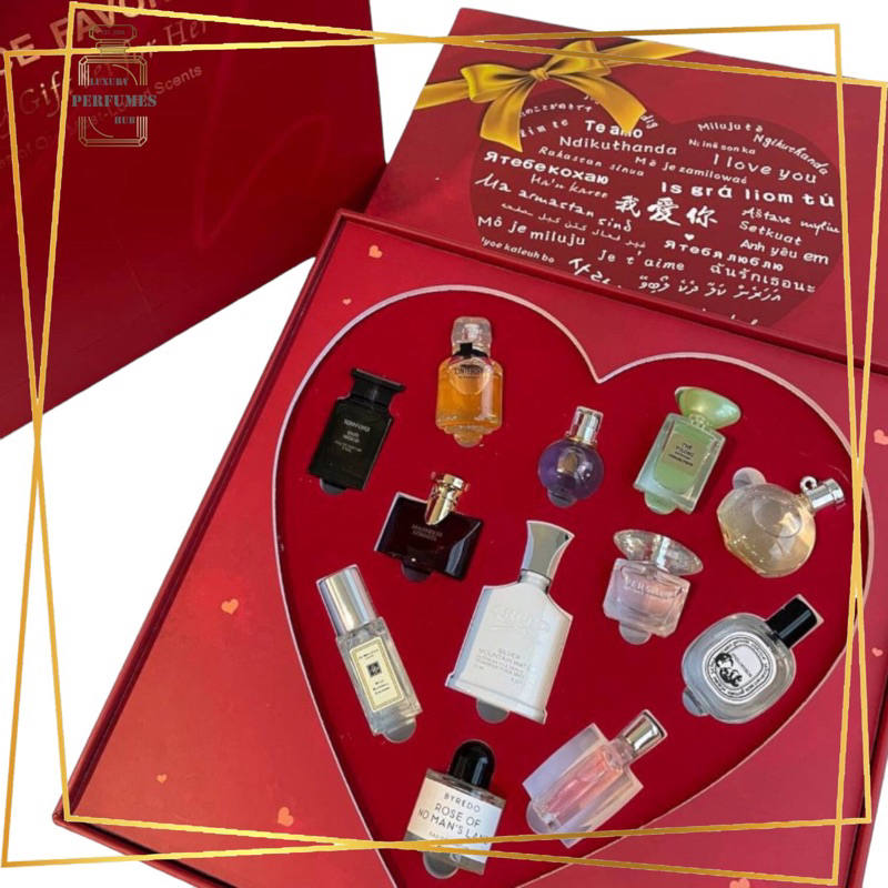 Original FRAGRANCE FAVORITE DISCOVERY GIFT SET FOR HER 12IN1 WITH PAPER ...