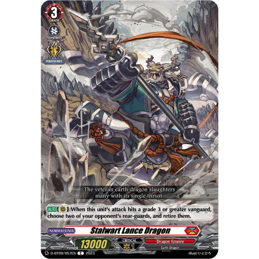Cardfight Vanguard D-BT09/057EN Stalwart Lance Dragon Dragon Empire C (English) | Shopee Malaysia
