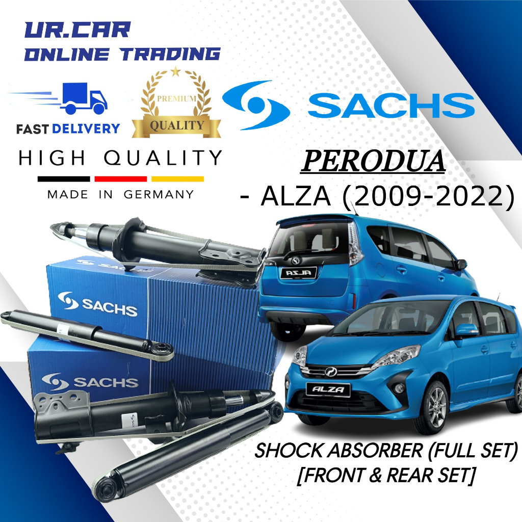SACHS PERODUA ALZA SHOCK ABSORBER FULL SET / FRONT (DEPAN) / REAR ...