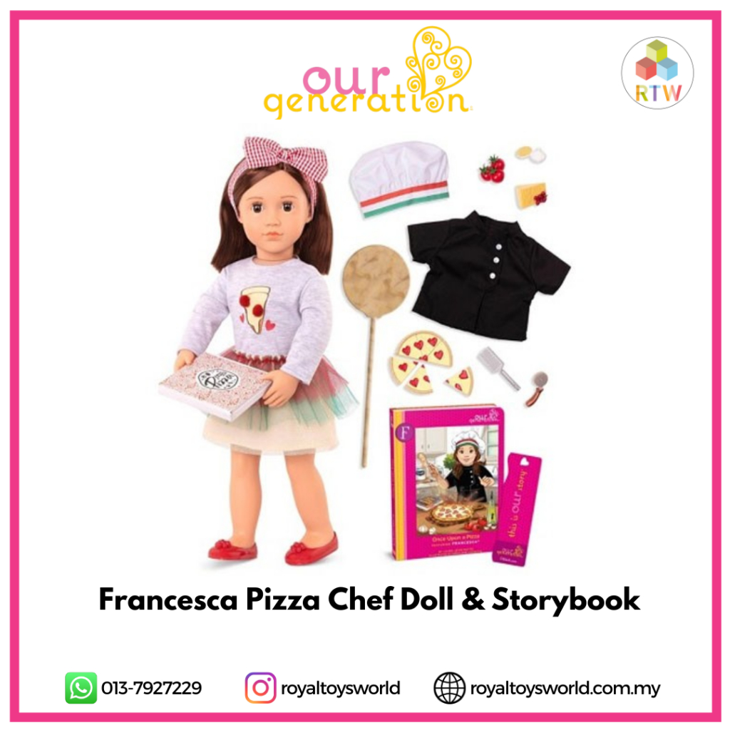 Our Generation Francesca Deluxe Pizzeria Doll With Book For Age 3+ Years | Shopee Malaysia