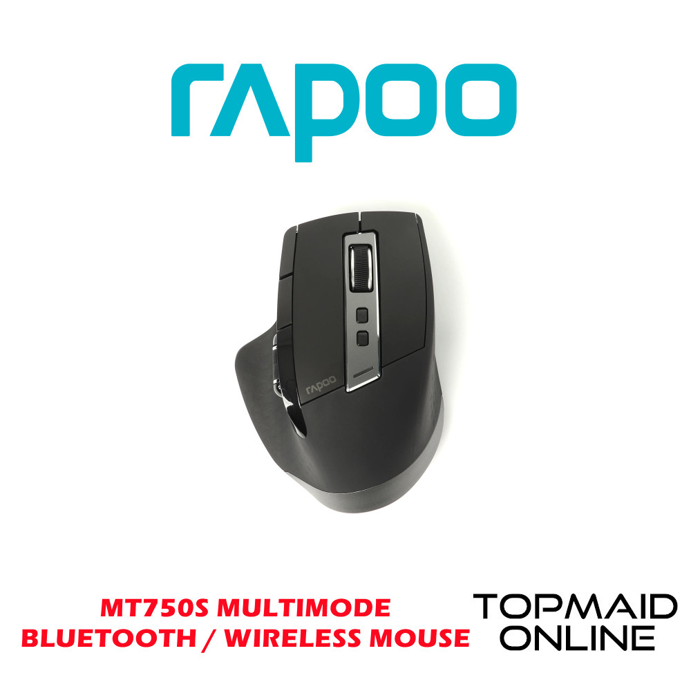 RAPOO MT750S RECHARGEABLE MULTIMODE BLUETOOTH 3.0/4.0/2.4 WIRELESS MOUSE | Shopee Malaysia