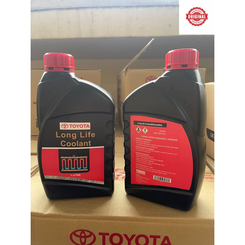 GENUINE ! 1 Botol Jamin Original Toyota Long Life Car Radiator Coolant Kereta 1L 1000mL UMW ...