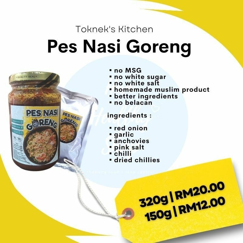 PES NASI GORENG TANPA MSG (Tanpa gula putih & garam putih) | Shopee ...